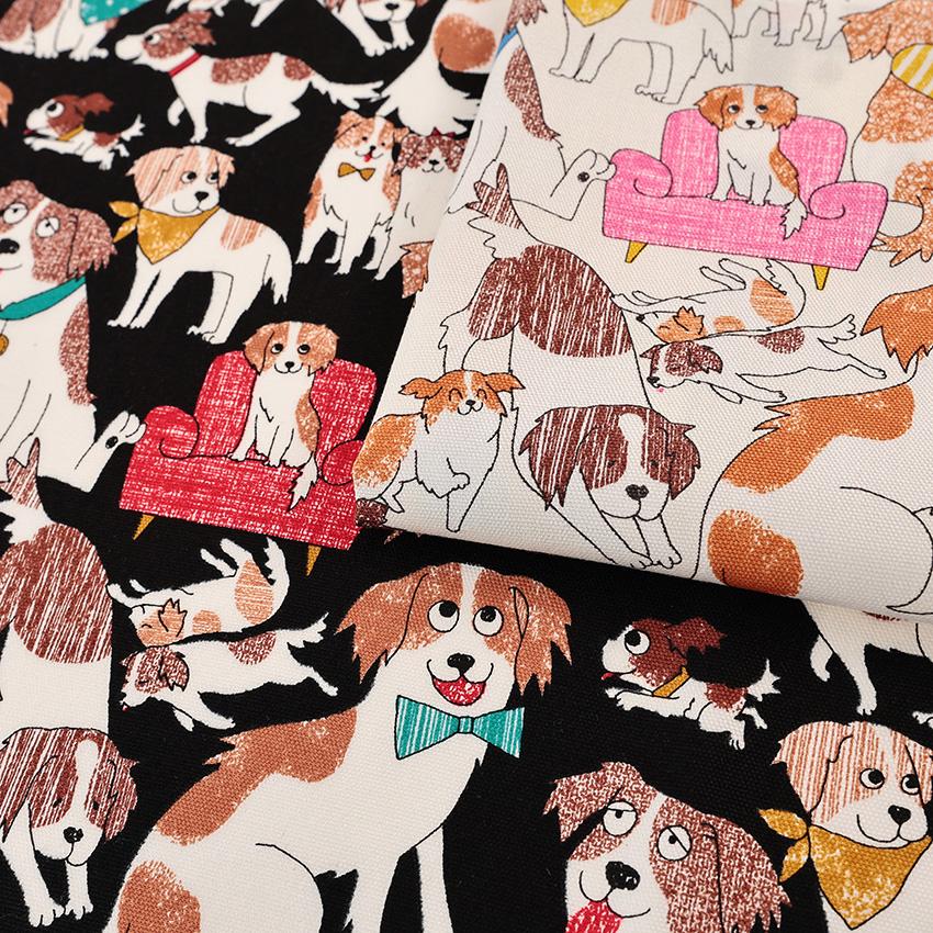 わんダフルホリデー コーイケルホンディエ オックス 50cm単位｜切売り 切り売り 生地 布 布地 ワンコ 犬 いぬ イヌ ペット コイケル ...