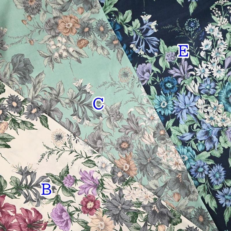 YUWA 有輪商店 60ローン 生地 (50cm単位) 329068 大花 花柄 お花 フラワー 布 ワンピース スカート パッチワーク バッグ 小物 インテリア ハンドメイド : 手芸の ...