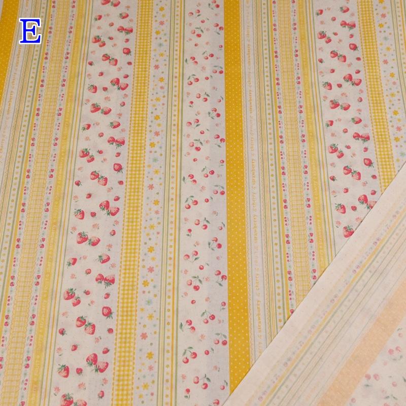 YUWA 有輪商店 シャーティング ソフトチンツ 生地 (50cm単位) AT829947 松山敦子さん 30's collection フルーツ リボン イチゴ チェリー フラワー お花 布 ...