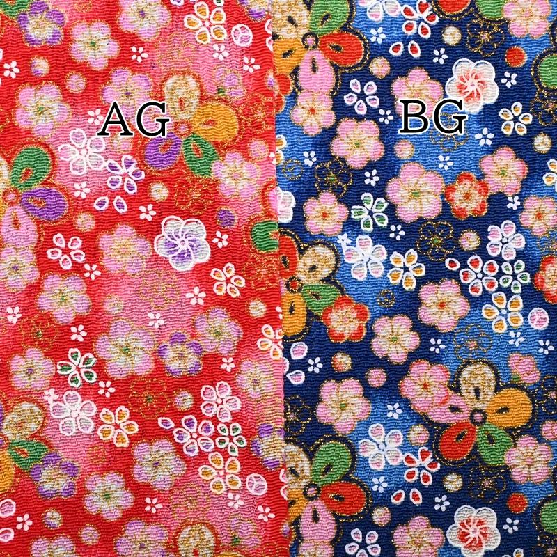 京ちりめん 金彩 (50cm単位) C148 いろんなお花 布 生地 キラキラ : 手芸のハグルマ - 通販 - Yahoo!ショッピング