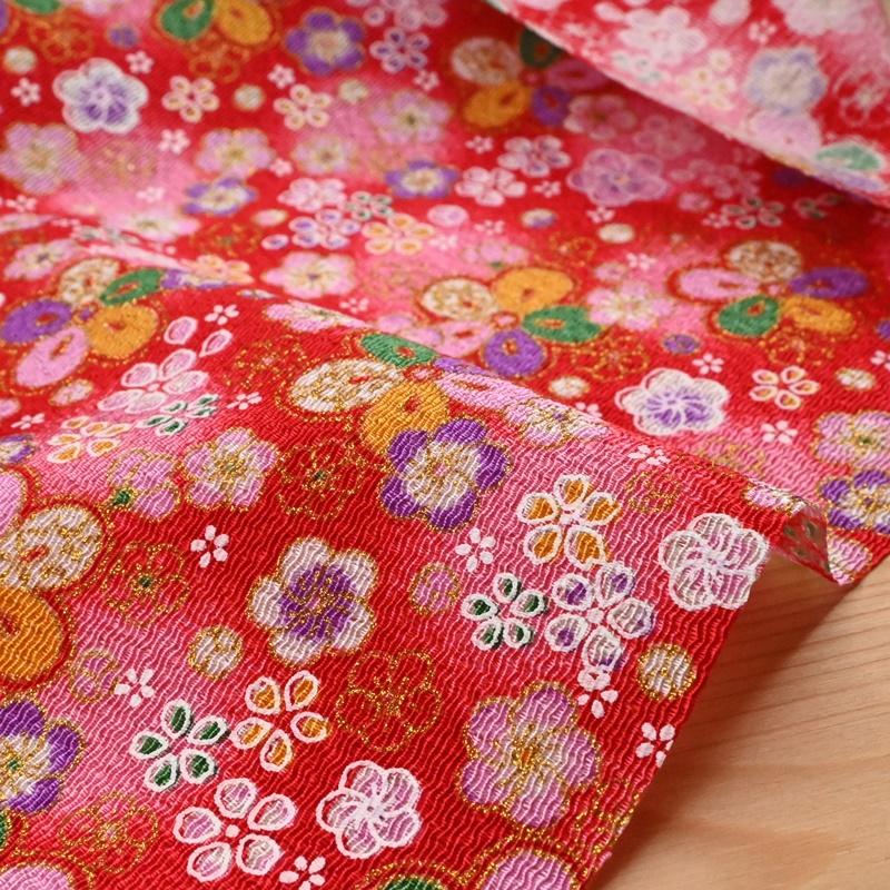 京ちりめん 金彩 (50cm単位) C148 いろんなお花 布 生地 キラキラ : 手芸のハグルマ - 通販 - Yahoo!ショッピング