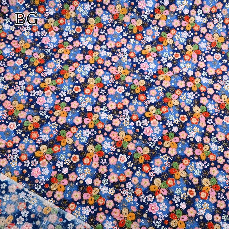 京ちりめん 金彩 (50cm単位) C148 いろんなお花 布 生地 キラキラ : 手芸のハグルマ - 通販 - Yahoo!ショッピング