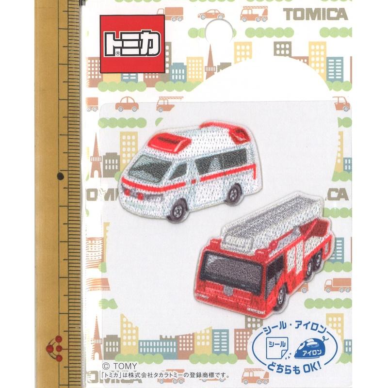 PIONEER(手芸) トミカ 消防車 救急車 シール アイロン 両用タイプ ワッペン アップリケ TOM650-TOM28 TOMICA ...