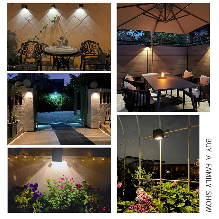 ソーラーライト ウォールライト 片側 フェンス 階段 ガーデン ライト 暖色 カラフル 明暗センサー 屋外 自動点灯 防水 LED ソーラーランプ 門灯 工事不要 A086 : 駿華堂 ...