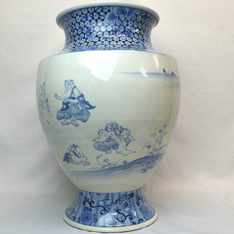 【趣楽】 希少 時代 オールド深川製磁 鳥獣戯画図大花瓶 高さ59，5cm 重量19，6kg 本物保証 S1811 : 趣楽堂 ヤフーショッピング店 - 通販 - Yahoo!ショッピング
