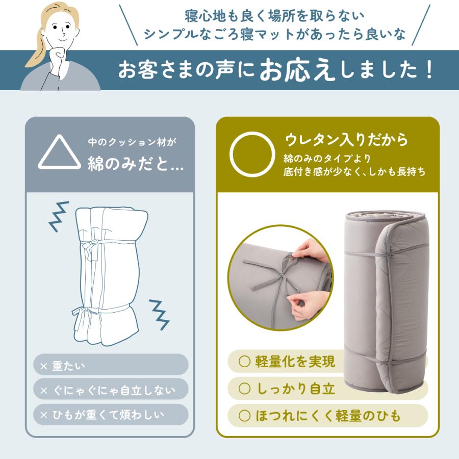 GOKUMIN リラックスgoroneマット 敷布団タイプ 折りたたみ マットレス ごろ寝マット ごろ寝 お昼寝 昼寝 コンパクト 車中泊 マット ごろ寝布団 軽量 長座布団 : kgo-m ...
