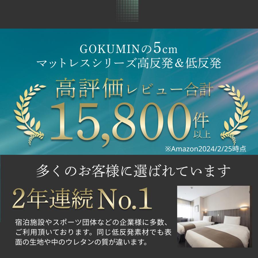 GOKUMIN のせるだけ 身体の負担ゼロ 低反発マットレス THE G-Purフィット 寝心地改善 マットレストッパー 厚み 5cm マットレス トッパー ダブル 低反発 腰痛 ...