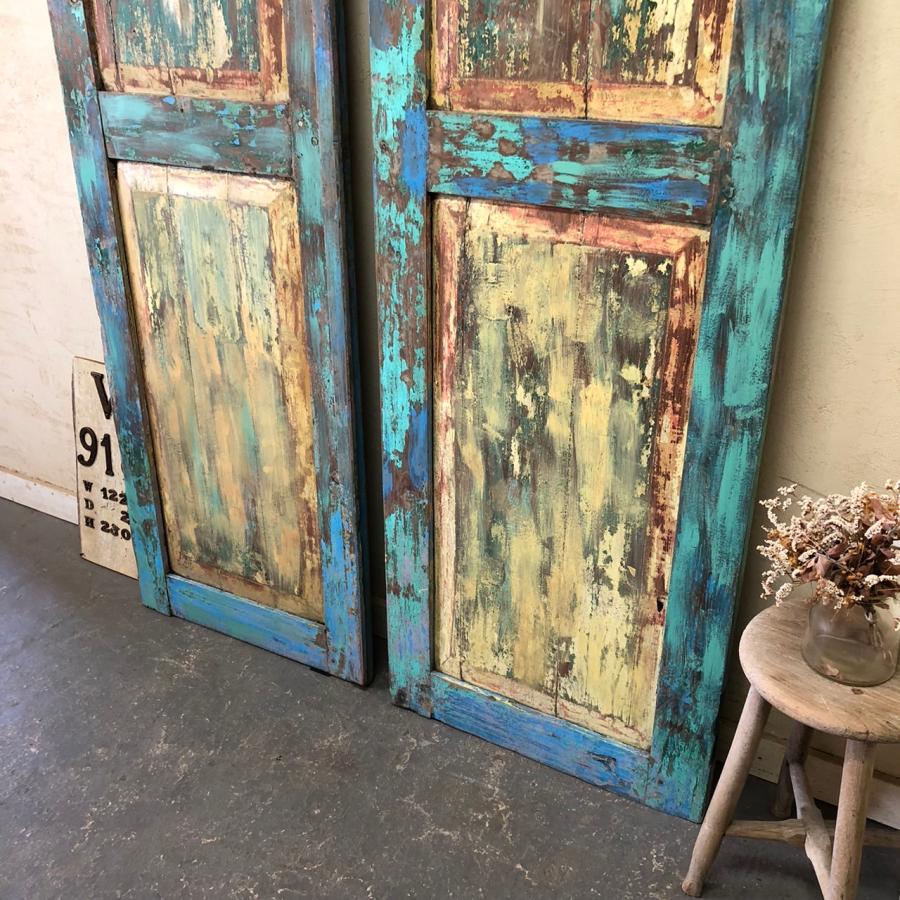 V-918 W122×H230 木製の両開きドア 建具 アンティーク扉 : 種to家 - 通販 - Yahoo!ショッピング