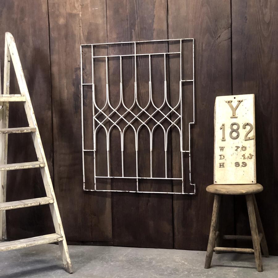Y-182 W70×H89 大型アンティーク アイアン フェンス 鉄格子 ガーデニング エクステリア シャビー 庭園 パーティション stk : y-182 : 種to家 - 通販 ...