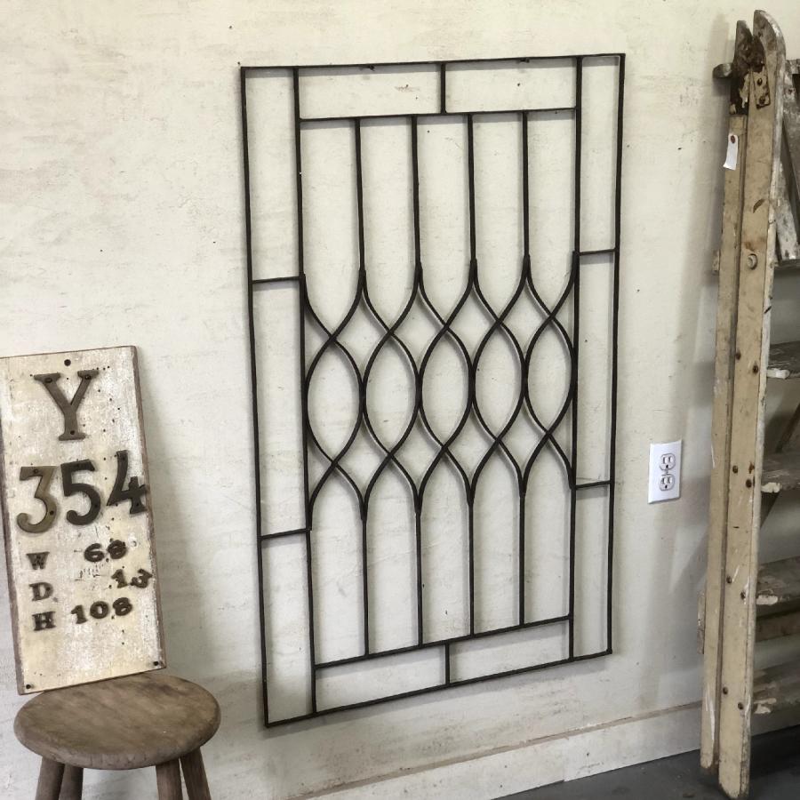 Y-354 W68×H108 大型アンティーク アイアン フェンス サビ ラティス 鉄格子 ケージ パーティション 店舗什器 間仕切り stk : 種to家 - 通販 - Yahoo!ショッピング