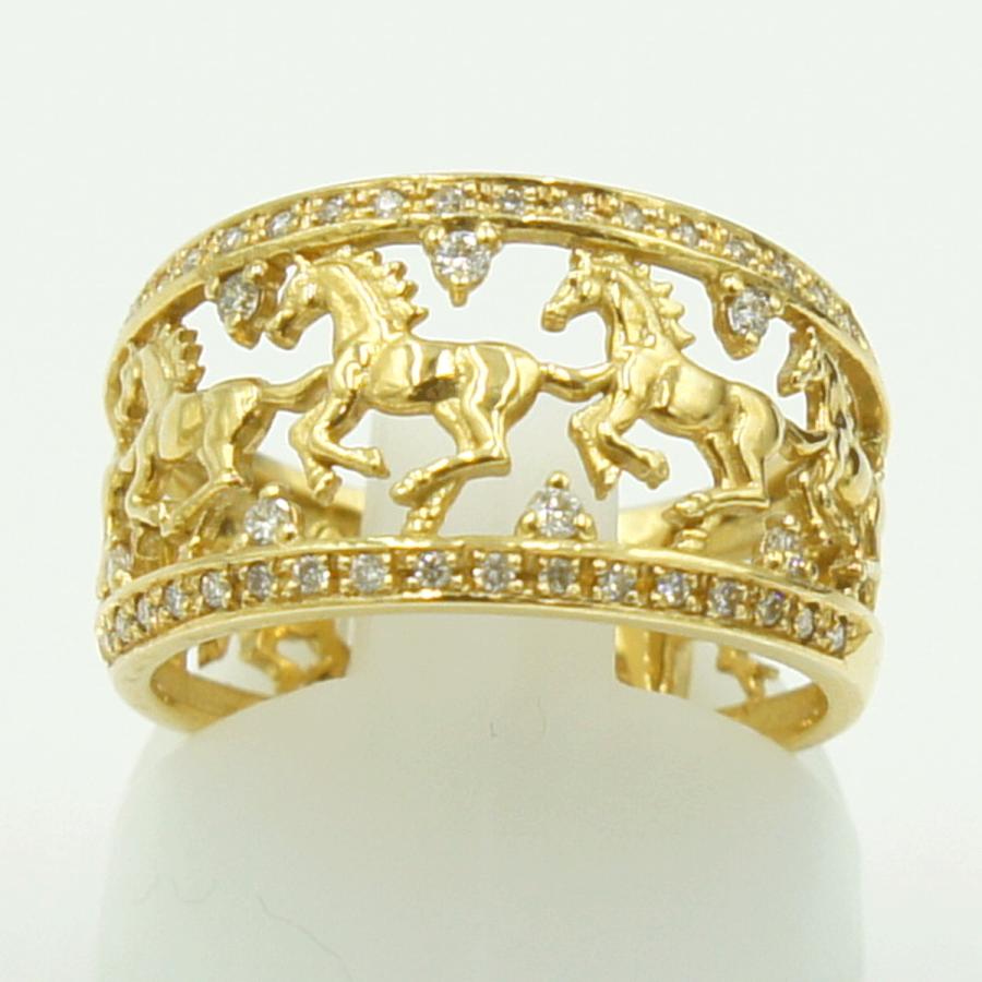 K18ダイヤモンドリング 「ホース」 D0.20ct リングサイズ13号 重量5.42g 馬 レディース（中古） : 秀和堂 - 通販 - Yahoo!ショッピング