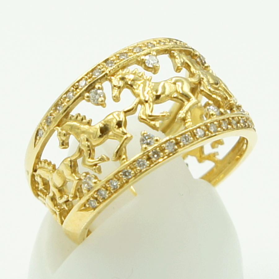 K18ダイヤモンドリング 「ホース」 D0.20ct リングサイズ13号 重量5.42g 馬 レディース（中古） : 秀和堂 - 通販 - Yahoo!ショッピング