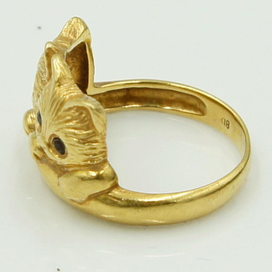 K18ルビーサファイアリング「キャット」リング7号 3.54g two cats レディース アニマル 猫（中古） : c-169 : 秀和堂 - 通販 - Yahoo!ショッピング