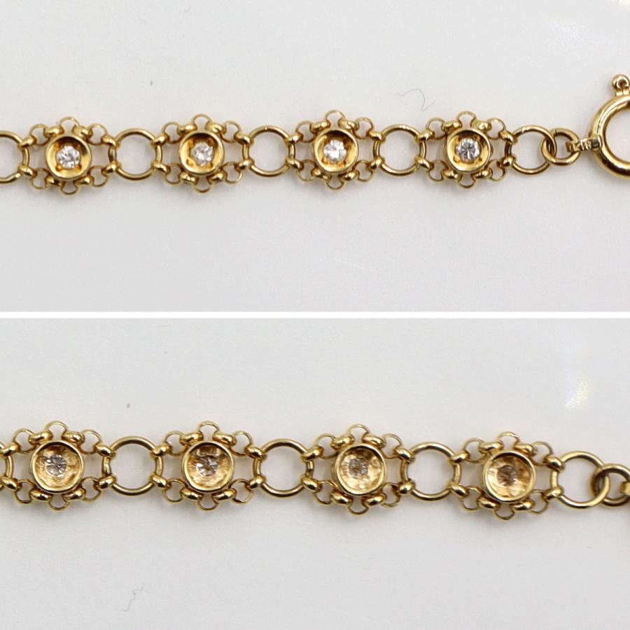 K18ダイヤモンドブレスレット D0.30ct ブレスレットサイズ約17.5cm 重量4.89g(石の重量含む) レディース（中古） : 秀和堂 - 通販 - Yahoo!ショッピング