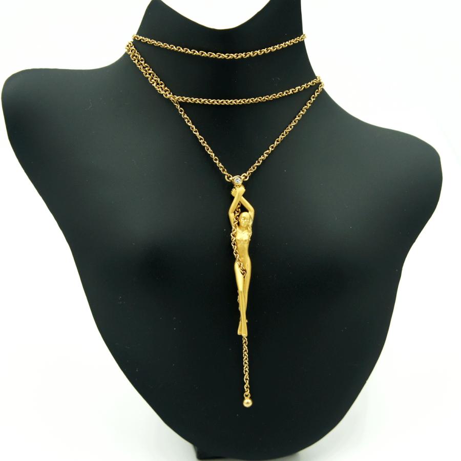 カレライカレラ（Carrera y Carrera）カレライカレラ750ダイヤモンドネックレス「女神」 重さ 9.79g(石の重量含む) ネックレスサイズ 約43cm 中古） : c-783 ...