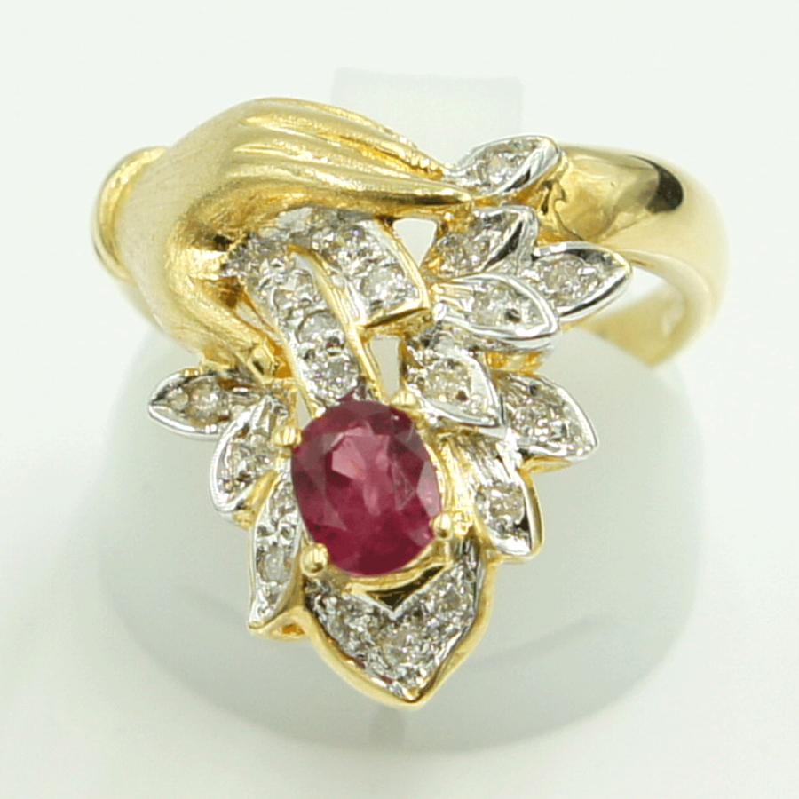 K18ルビーダイヤモンドリング R0.60ct D0.18ct リングサイズ12号 重量6.84g(石の重量含む) レディース（中古） : 秀和堂 - 通販 - Yahoo!ショッピング