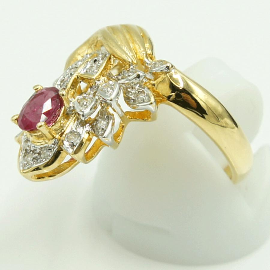 K18ルビーダイヤモンドリング R0.60ct D0.18ct リングサイズ12号 重量6.84g(石の重量含む) レディース（中古） : 秀和堂 - 通販 - Yahoo!ショッピング