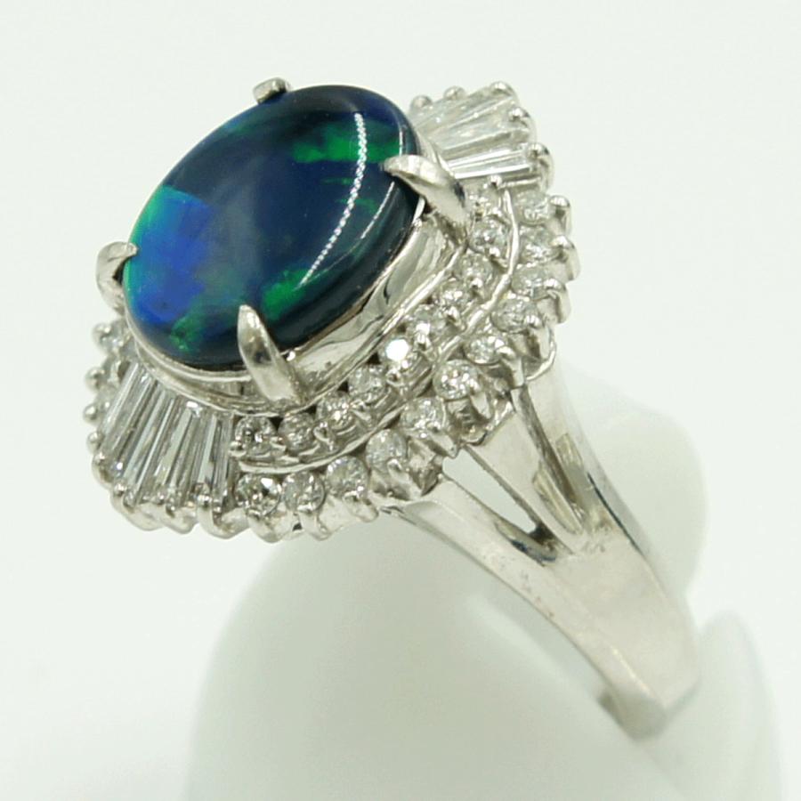 Pt900ブラックオパールリング BO1.95ctct D0.77ct リングサイズ13号 重量10.13g(石の重量含む) レディース（中古） : 秀和堂 - 通販 - Yahoo!ショッピング