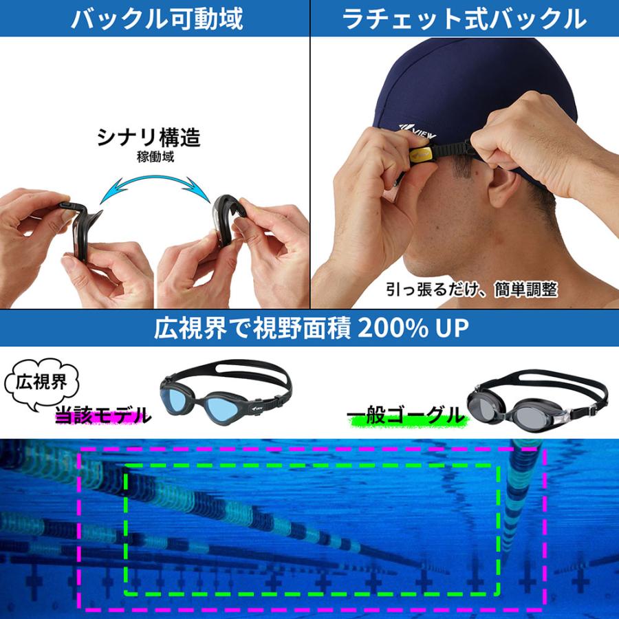 VIEW ビュー DELFINA デルフィナ SWIPE アウトドア トライアスロン レーシング クッション付 スイミングゴーグル ミラー ...