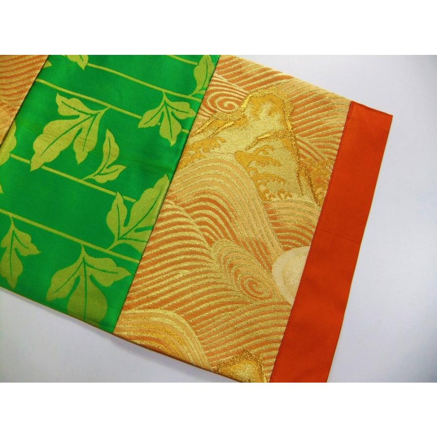 16)1462】29×54.5・正絹・豪華テーブルマット・波文と葉/帯リメイク : 峯風堂 - 通販 - Yahoo!ショッピング