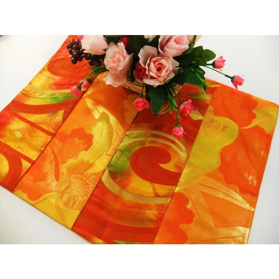 16)1541】41×54.5・正絹・豪華テーブルマット・花と渦/帯リメイク : 峯風堂 - 通販 - Yahoo!ショッピング