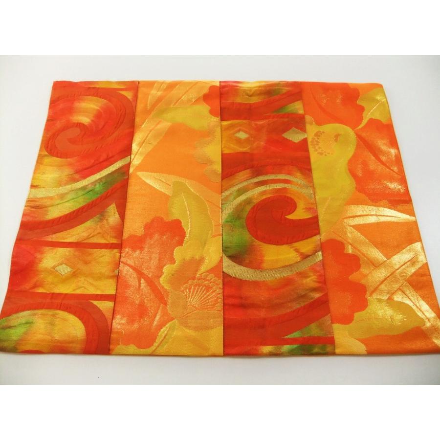 16)1541】41×54.5・正絹・豪華テーブルマット・花と渦/帯リメイク :a16a-1541:峯風堂 - 通販 - Yahoo!ショッピング