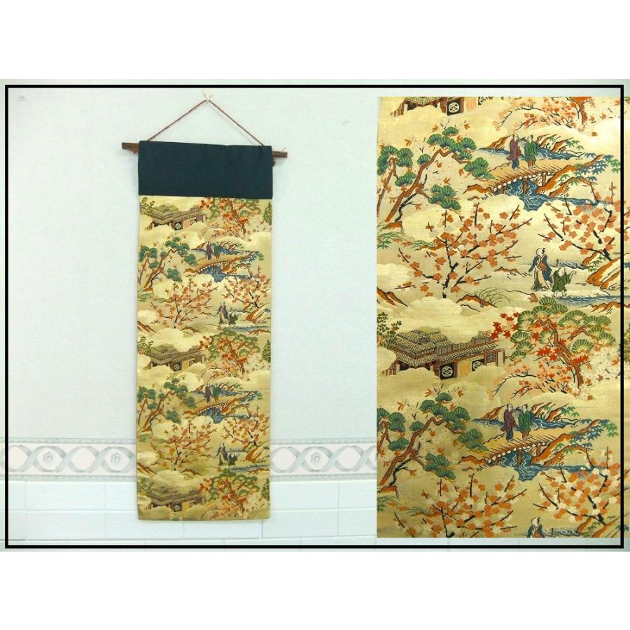 16)1723】タペストリー/大正昭和時代の帯地からリメイク・人物風景文 : 峯風堂 - 通販 - Yahoo!ショッピング