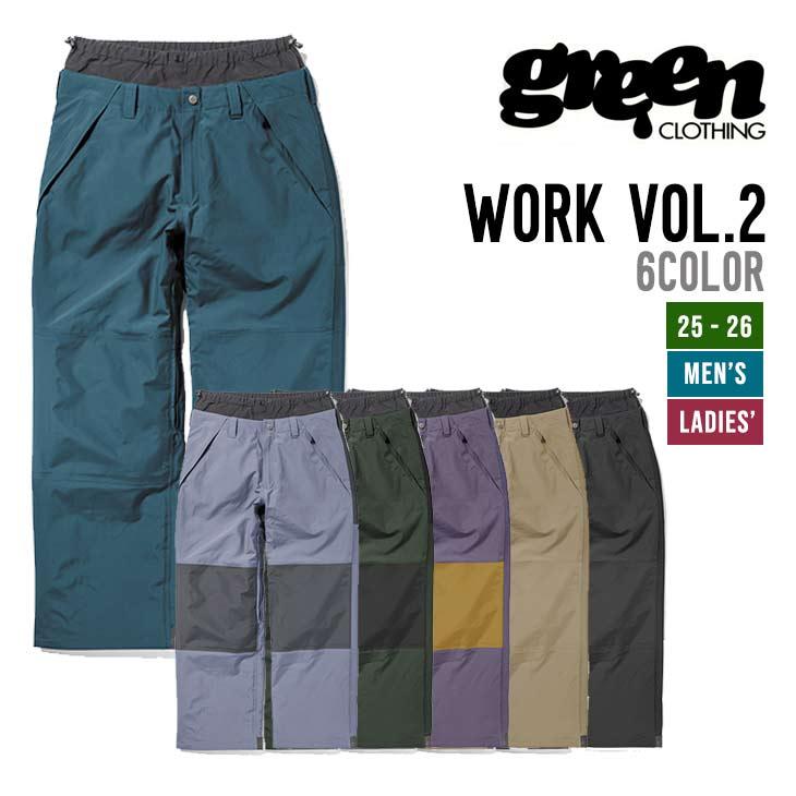 GREEN CLOTHING グリーンクロージング 25-26 WORK VOL.2 ワーク 早期予約 2025-2026 スノーウェア ...