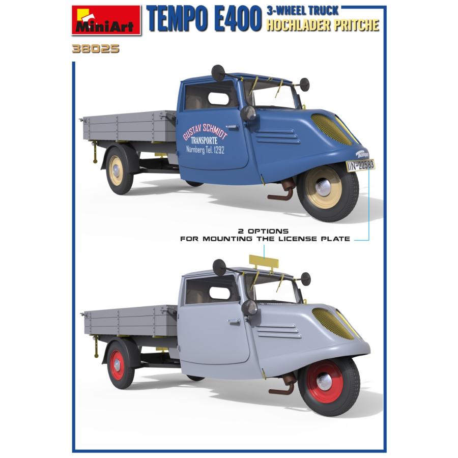 ミニアート 1/35 MA38025 独Tempo E400荷台付き三輪トラック : しえいかんYahoo!店 - 通販 - Yahoo!ショッピング