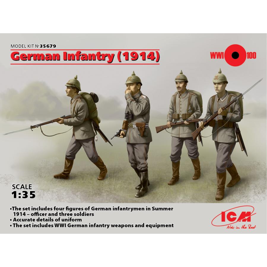 ICM 1/35 ICM35679 ドイツ帝国軍歩兵(1914) : しえいかんYahoo!店 - 通販 - Yahoo!ショッピング