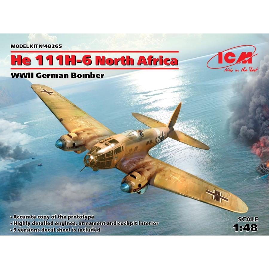 ICM 1/48 48265 ハインケル He111H-6 爆撃機 北アフリカ : しえいかんYahoo!店 - 通販 - Yahoo!ショッピング