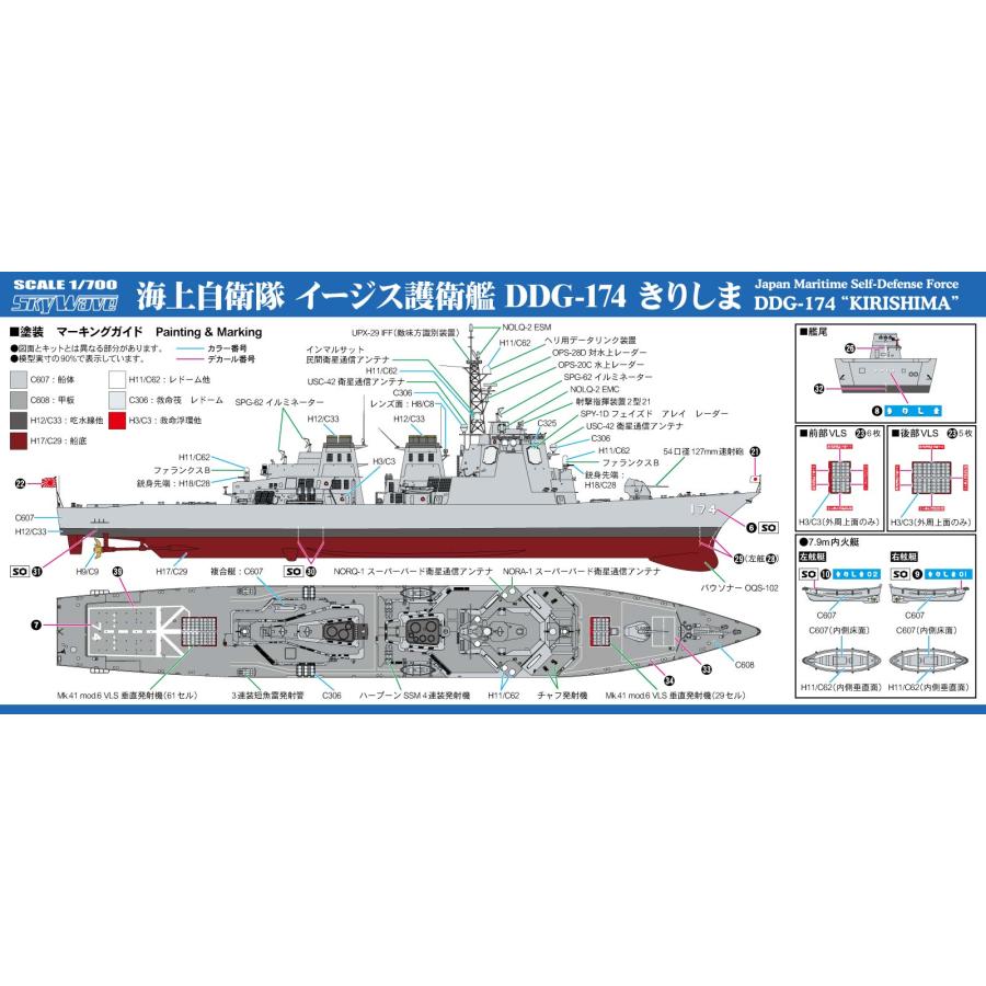 ピットロード 1/700 J63NH 海上自衛隊イージス艦護衛艦DDG-174きりしま 旗・旗竿・艦名プレート エッチングパーツ付 : しえいかんYahoo!店 - 通販 - Yahoo!ショッピング