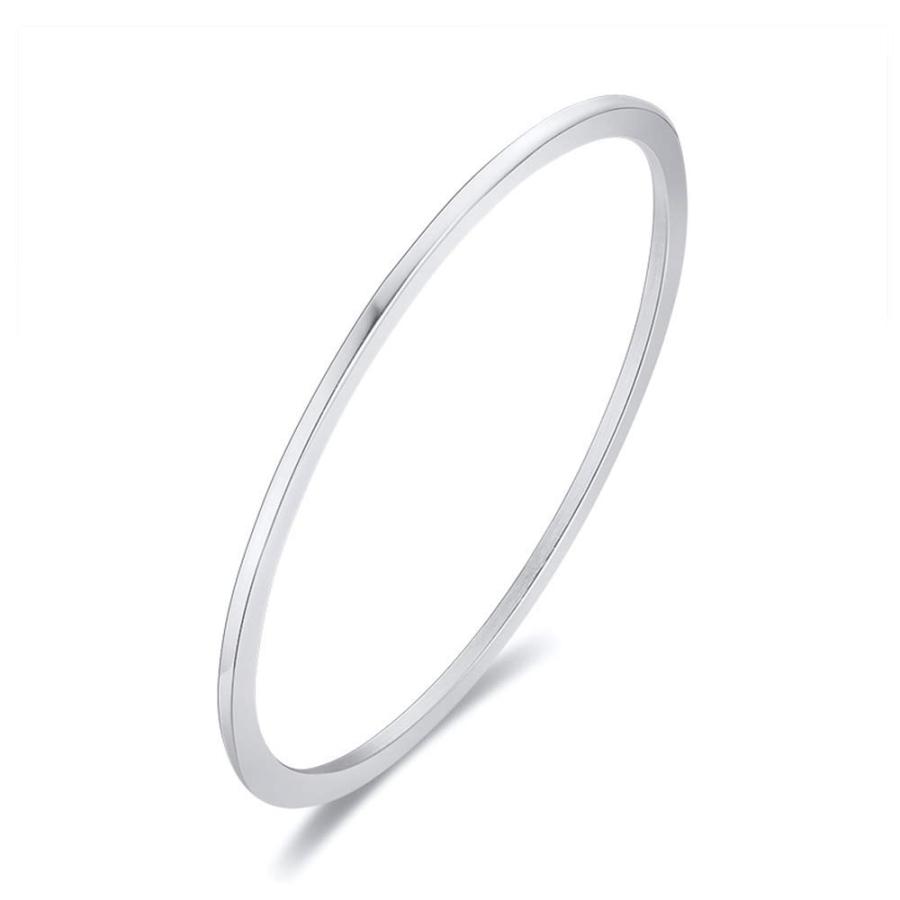 AIKS ブレスレット レディース シルバー 316Lステンレス シンプルファッション 細身 バングル 幅2mm 18.5 cm 上品 誕生日 恋人 人 : siel - 通販 - Yahoo ...