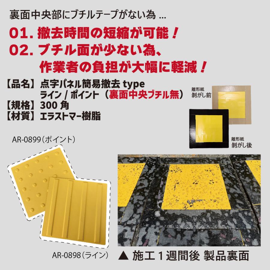 アラオ [送料無料]点字パネル 簡易撤去type 300×300 AR-0898 AR-0899 点字マット 点字ブロック : サイナスPROショップ - 通販 - Yahoo!ショッピング