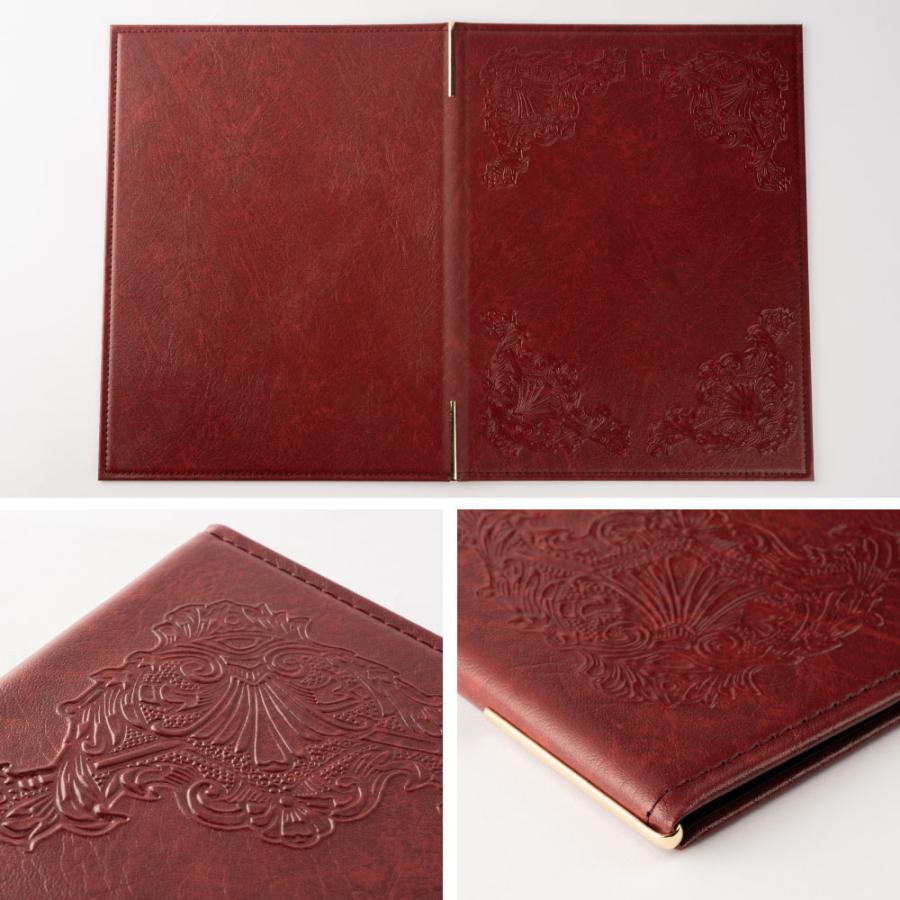 洋風メニューブック メニューブック A4 メニュークリップ 洋風 メニューカバー おしゃれ 飲食店 メニュー表 ファイルブック 業務用 高級 yyb-cp04 : サインキングダム - 通販 ...