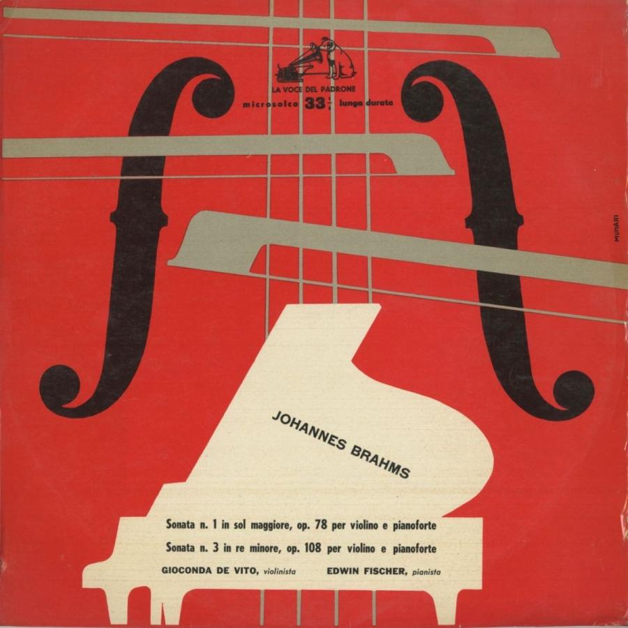 ＜中古クラシックLPレコード＞ブラームス：ヴァイオリン・ソナタ1番Op.78，3番Op.108/G.デ・ヴィート（vn）E.フィッシャー（pf）/伊VDP：QALP 10131 ...