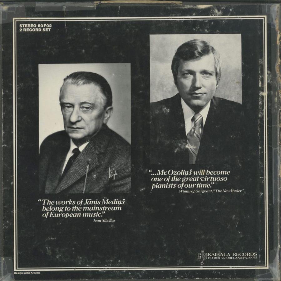 ＜中古クラシックLPレコード＞ヤーニス・メディンシュ：ダイナ（24の前奏曲）/A.オゾリンス（pf）/米KAIBALA：60F 02 ...