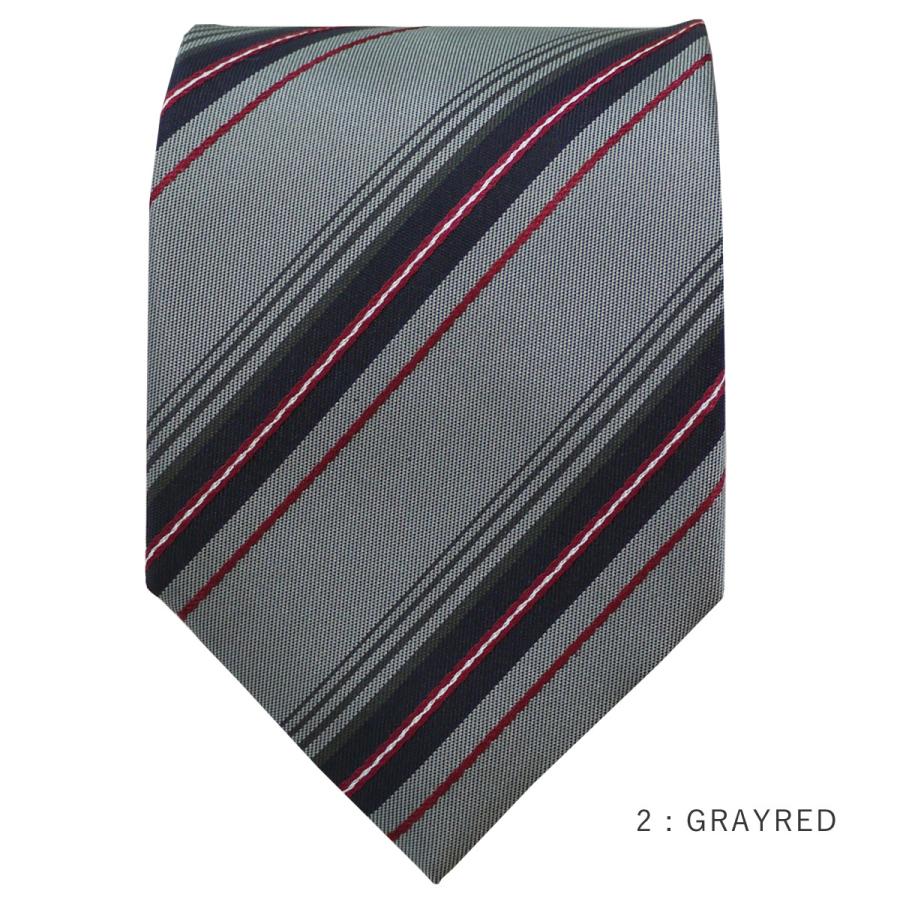 HANECTONE 制服 男子 ネクタイ ストライプ ハネクトーン ダブルサテンストライプ スクールネクタイ 102BR GRAY ネコポス : Silk Vessel - 通販 ...
