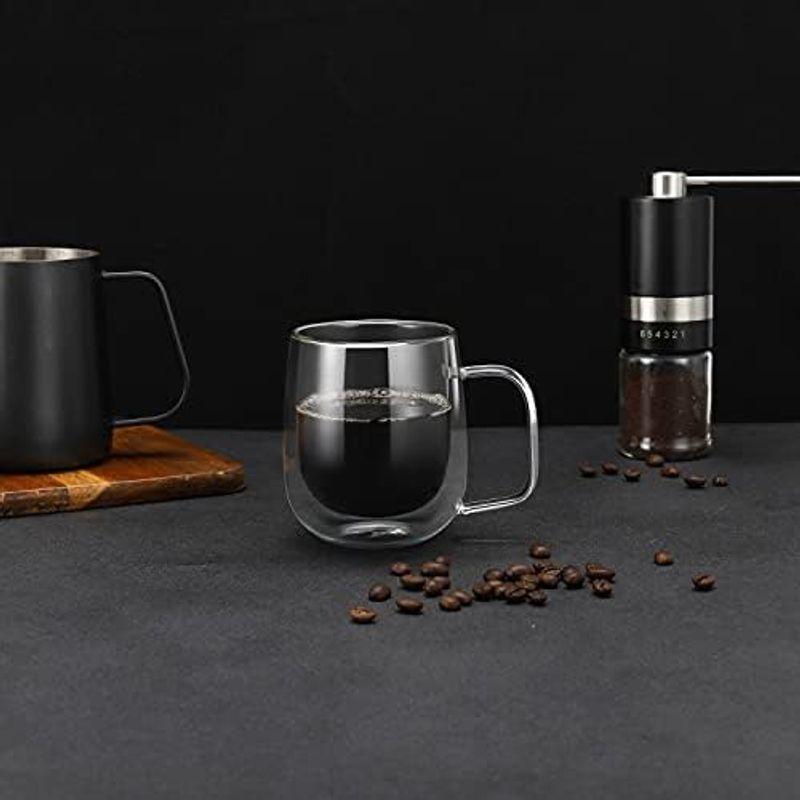 VKCHEF ダブルウォール グラスカップ 300ml 二重構造 耐熱ガラス マグカップ ティーカップ タンブラー 保温 保冷 エスプレッソ : Silver Knight Mart - 通販 ...