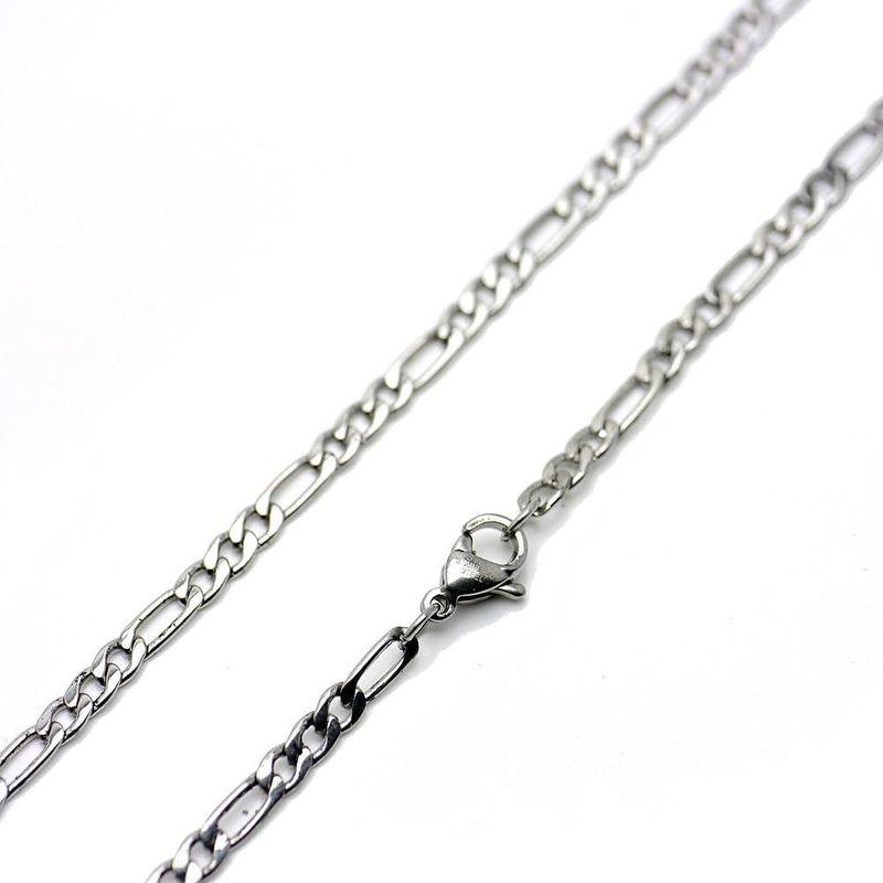 シルバーワン sa フィガロチェーンネックレス ステンレス メンズ 幅4mm 長60cm : Silver Knight Mart - 通販 - Yahoo!ショッピング