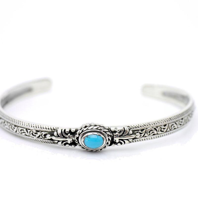 シルバーワン bi ワンポイント ターコイズ｜カービング バングル シルバー925｜細目 メンズ : Silver Knight Mart - 通販 - Yahoo!ショッピング