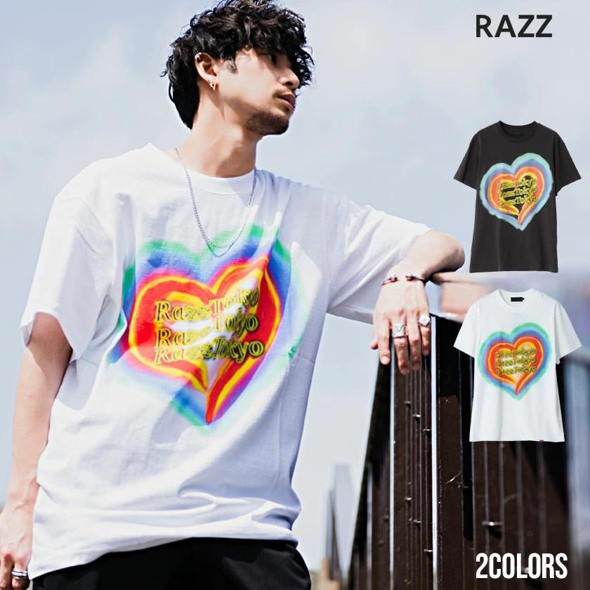 RAZZIS Tシャツ メンズ 半袖 クルーネック ラズ ブランド おしゃれ カットソー スプレー プリント ストリート春 夏 : SILVER BULLET Yahoo!店 - 通販 ...