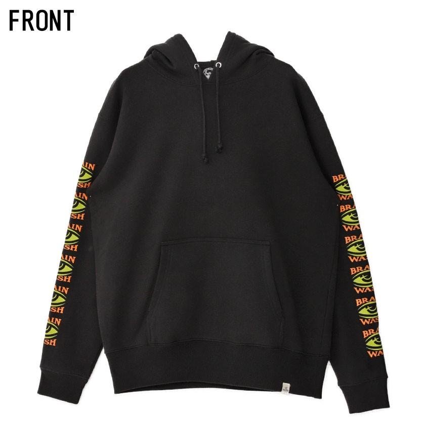 パーカー メンズ 長袖 TOY MACHINE トイマシーン ラインプリント入り裏起毛プルオーバーパーカー 即日発送 トップス スウェット スエット フーディー 袖プリント ライン ホワイト ブラック 白 黒 M L XL 秋 冬 [TMF19SW16] TOY MACHINE（トイマシーン） パーカー メンズ ラインプリント入り裏