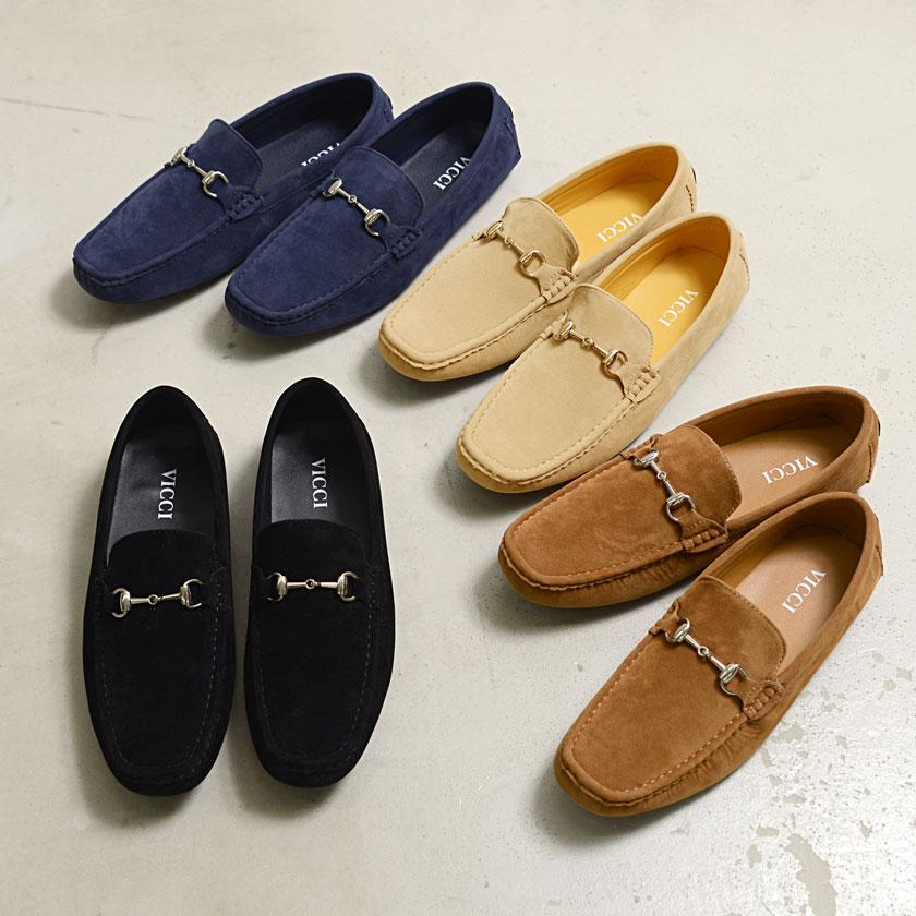 Vicci ドライビングシューズ ビットローファー メンズ スエード Vicci ドライビングシューズ ビットローファー メンズ スエード