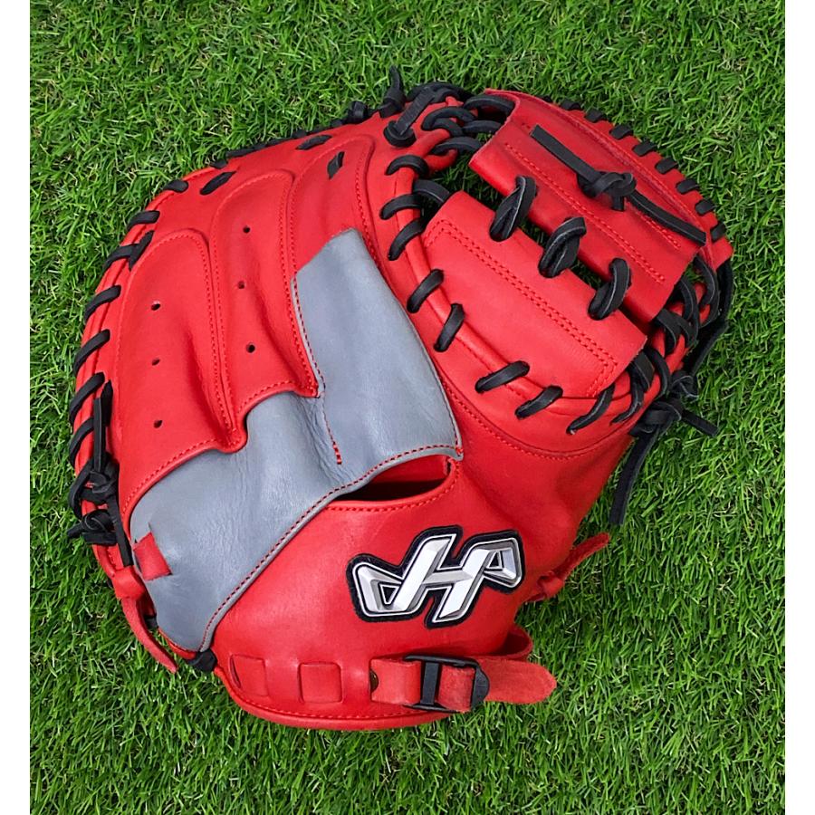 ハタケヤマ（HATAKEYAMA） 少年軟式捕手用 PRO-JC8 レッドXグレー 湯もみ加工済 右投げ用 : シルバースポーツネット店 ...