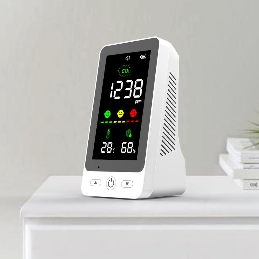 二酸化炭素濃度 CO2濃度 換気 計測器 測定器 CO2 CO2モニター CO2メーター NDIR方式 USB充電 卓上型 温度 湿度【DM128B】日本正規代理店 : Simpex ショップ ...