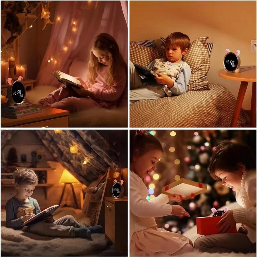 睡眠トレーニングアラーム時計 SG7S ウサギ 温度 子供用目覚まし時計 目覚まし時計 置き時計 卓上 睡眠トレーニング 多機能 Simpex : sg7srb-y : Simpex ショップ ...