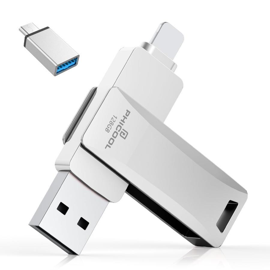 【専用アプリ不要】Phone usbメモリ 128gb スマホ usbメモリ (Type-C/USB/Android/phone) Phone ...