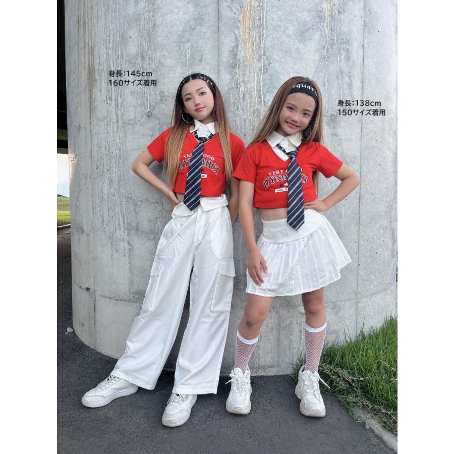 キッズダンス衣装 セットアップ ガールズ ヒップホップ 衣装 K-POP 韓国 子供ダンス服 ダンスウェア 派手 へそ出し トップス スカート ...