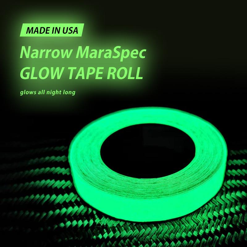 Narrow MaraSpec GLOW TAPE ROLL ナローマラスペック グローテープロール シール 蓄光 夜光 発光 ギア 目印 ...